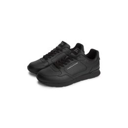 Tommy Hilfiger Herren Sneaker "LIGHT EVA RUNNER LEATHER", Gr. 40, schwarz, Leder, Lederimitat, unifarben, Schuhe, Schn&uuml;rer, Halbschuh, Freizeitschuh