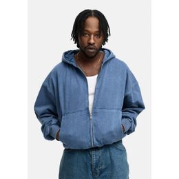 Kapuzensweatjacke DAILY COTTON "Daily Cotton Sweatjacke OVERSIZE ZIPPER-HOODIE BOXY-FIT", Jungen, Gr. L, denim blau washed, Obermaterial: 100% Baumwolle CO., Sweatjacken