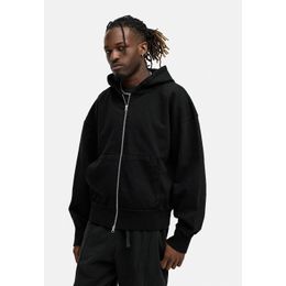 Kapuzensweatjacke DAILY COTTON "Daily Cotton Sweatjacke OVERSIZE ZIPPER-HOODIE BOXY-FIT", Jungen, Gr. L, schwarz (schwarz washed), Obermaterial: 100% Baumwolle CO., Sweatjacken