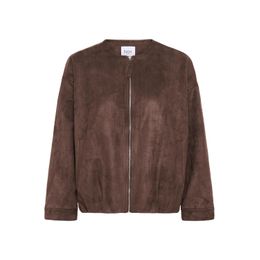 Blusenblazer Saint Tropez "Blazer ShadowSZ", Damen, Gr. L, braun (chocolate braun), Obermaterial: 93% Polyester PES. 7% Elasthan EL., Blazer Blusenblazer