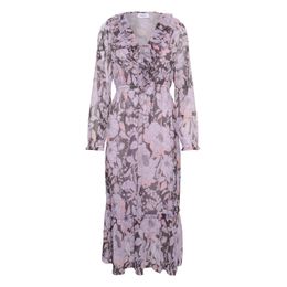 Midikleid Saint Tropez "Kleid SolangeSZ", Damen, Gr. L, N-Gr, lila (misty lila garden flowers), Obermaterial: 100% Polyester PES., Kleider Midikleid