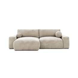 S-STYLE Ecksofa mit Schlaffunktion Puffy beige Ma&szlig;e (cm): B: 266 H: 86 Sofas > Sofas nach Material > Stoffsofas &raquo; Sofa DE