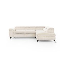 S-STYLE Ecksofa mit Schlaffunktion Bonnie creme Ma&szlig;e (cm): B: 275 H: 76 Sofas > Sofas nach Material > Stoffsofas &raquo; Sofa DE