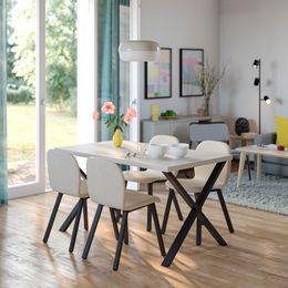 IKEA SK&Aring;LSTA Tisch und 4 St&uuml;hle