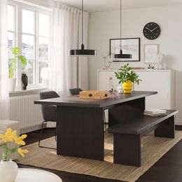 IKEA BERGSHYTTAN / TOSSBERG Tisch, 2 St&uuml;hle + Bank