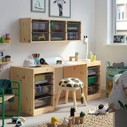 IKEA TROFAST Schreibtisch mit Netzdrahtk&ouml;rben