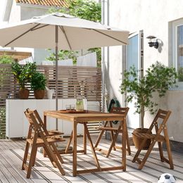 IKEA N&Auml;MMAR&Ouml; Tisch+4 Klappst&uuml;hle/au&szlig;en