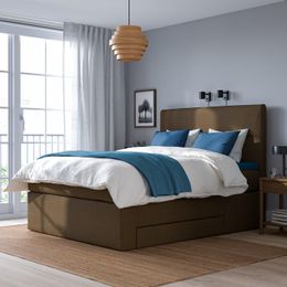 IKEA HEMFJ&Auml;LLET Boxspringbett mit Bettkasten