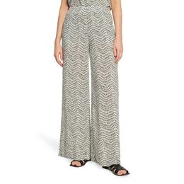 Palazzohose Cartoon "Damen mit Bindeg&uuml;rtel", Damen, Gr. 34, Normalgr&ouml;&szlig;en, grau (cream, khaki), Obermaterial: 100% Viskose, l&auml;ssig geschnitten lang, Hosen Palazzohose