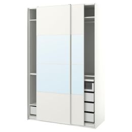 IKEA PAX / MEHAMN/AULI Kleiderschrank mit Schiebet&uuml;ren