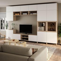 IKEA BEST&Aring; TV-Komb. mit Vitrinent&uuml;ren