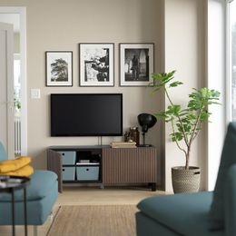 IKEA BEST&Aring; TV-Bank mit T&uuml;ren