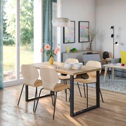 IKEA SK&Aring;LSTA Tisch und 4 St&uuml;hle