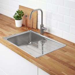 IKEA VATTUDALEN Einbausp&uuml;le, 1 Becken/Abtropffl&auml;che