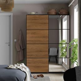 IKEA PAX / MEHAMN/AULI Kleiderschrank mit Schiebet&uuml;ren