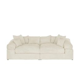 Smart Big Sofa in modernem Cord Lianea creme Ma&szlig;e (cm): B: 260 H: 86 T: 133.0 Sofas > Sofas nach Material > Stoffsofas &raquo; Sofa DE