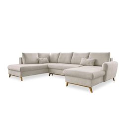 Miuform Wohnlandschaft mit Schlaffunktion Scandic Lagom beige Ma&szlig;e (cm): B: 312 H: 90 Sofas > Sofas nach Material > Stoffsofas &raquo; Sofa DE