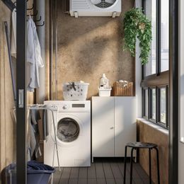 IKEA JOSTEIN Regal mit T&uuml;ren