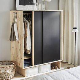 IKEA GLAMBERGET Kleiderschrank mit 3 Schiebet&uuml;ren