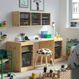IKEA TROFAST Schreibtisch mit Netzdrahtk&ouml;rben
