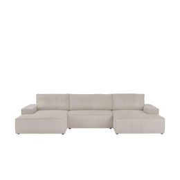 U.N.O uno Wohnlandschaft mit Schlaffunktion Fjord beige Ma&szlig;e (cm): B: 358 H: 85 T: 167.0 Sofas > Sofas nach Material > Stoffsofas &raquo; Sofa DE