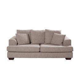 Soho Loungesofa braun - Webstoff Franka beige Ma&szlig;e (cm): B: 199 H: 87 T: 103.0 Sofas > Sofas nach Material > Stoffsofas &raquo; Sofa DE