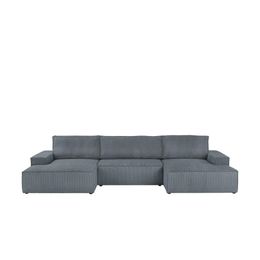 U.N.O uno Wohnlandschaft mit Schlaffunktion Fjord grau Ma&szlig;e (cm): B: 358 H: 85 T: 167.0 Sofas > Sofas nach Material > Stoffsofas &raquo; Sofa DE