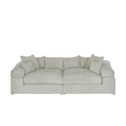 Smart Big Sofa in modernem Cord Lianea grau Ma&szlig;e (cm): B: 260 H: 86 T: 133.0 Sofas > Sofas nach Material > Stoffsofas &raquo; Sofa DE
