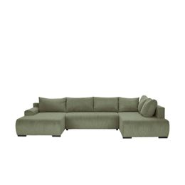 Smart Wohnlandschaft Nelly gr&uuml;n Ma&szlig;e (cm): B: 345 H: 85 T: 202.0 Sofas > Sofas nach Material > Stoffsofas &raquo; Sofa DE