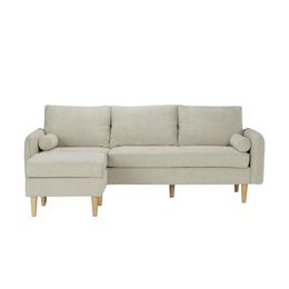 Sofa mit Hocker grau Ma&szlig;e (cm): H: 83 Sofas > Sofas nach Material > Stoffsofas &raquo; Sofa DE