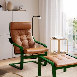 IKEA PO&Auml;NG Sessel und Hocker