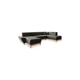 Miuform Wohnlandschaft mit Schlaffunktion Dazzling Daisy schwarz Ma&szlig;e (cm): B: 330 H: 77 Sofas > Sofas nach Material > Stoffsofas &raquo; Sofa DE