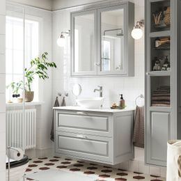 IKEA T&Auml;NNFORSEN / V&Auml;STERSJ&Ouml;N Waschbschr+Schubladen/Waschb/Mibatt