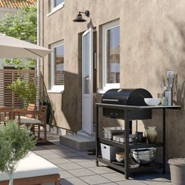 IKEA GRILLSK&Auml;R Kohlegrill mit Beistelltisch