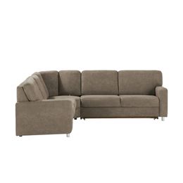 Smart Ecksofa Valencia braun Ma&szlig;e (cm): B: 266 H: 90 T: 236.0 Sofas > Sofas nach Material > Stoffsofas &raquo; Sofa DE
