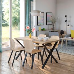 IKEA SK&Aring;LSTA Tisch und 4 St&uuml;hle