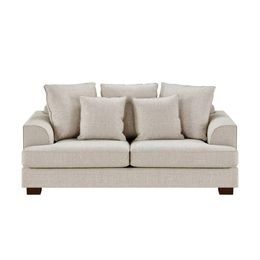 Soho Sofa braun - Webstoff Franka beige Ma&szlig;e (cm): B: 199 H: 87 T: 103.0 Sofas > Sofas nach Material > Stoffsofas &raquo; Sofa DE