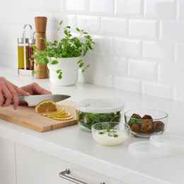 IKEA BEST&Auml;MMA Dose mit Deckel 3er-Set