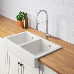 IKEA HAVSEN Sp&uuml;le, 2 Becken mit Frontblende