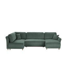 Wohnlandschaft mit Funktion Malyn II gr&uuml;n Ma&szlig;e (cm): B: 316 H: 90 T: 160.0 Sofas > Sofas nach Material > Stoffsofas &raquo; Sofa DE