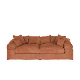 Smart Big Sofa in modernem Cord Lianea rot Ma&szlig;e (cm): B: 260 H: 86 T: 133.0 Sofas > Sofas nach Material > Stoffsofas &raquo; Sofa DE