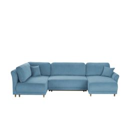 Wohnlandschaft mit Funktion Malyn II t&uuml;rkis/petrol Ma&szlig;e (cm): B: 316 H: 90 T: 160.0 Sofas > Sofas nach Material > Stoffsofas &raquo; Sofa DE