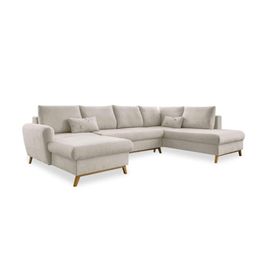 Miuform Wohnlandschaft mit Schlaffunktion Scandic Lagom beige Ma&szlig;e (cm): B: 312 H: 90 Sofas > Sofas nach Material > Stoffsofas &raquo; Sofa DE