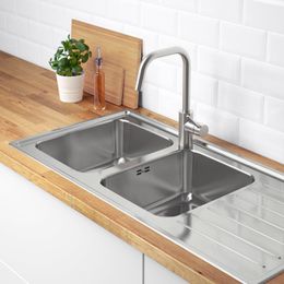 IKEA VATTUDALEN Einbausp&uuml;le 2 Becken/Abtropffl