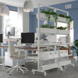 IKEA MITTZON Gestell mit Rollen/Ablage/Kabelaufb