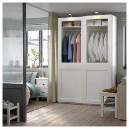 IKEA PAX / GRIMO Kleiderschrank mit Schiebet&uuml;ren
