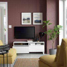 IKEA BEST&Aring; TV-Bank mit Schubladen