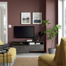 IKEA BEST&Aring; TV-Bank mit Schubladen
