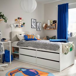 IKEA SL&Auml;KT Bettgestell mit Aufbewahrung