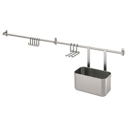 IKEA KUNGSFORS Stangen mit Haken + 1 Beh&auml;lter